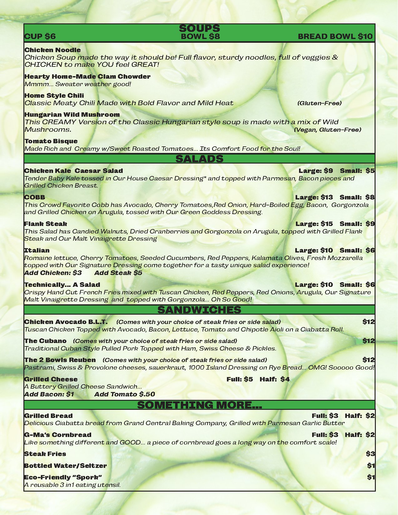 Park the Carts - Food Cart Menus (1/10)