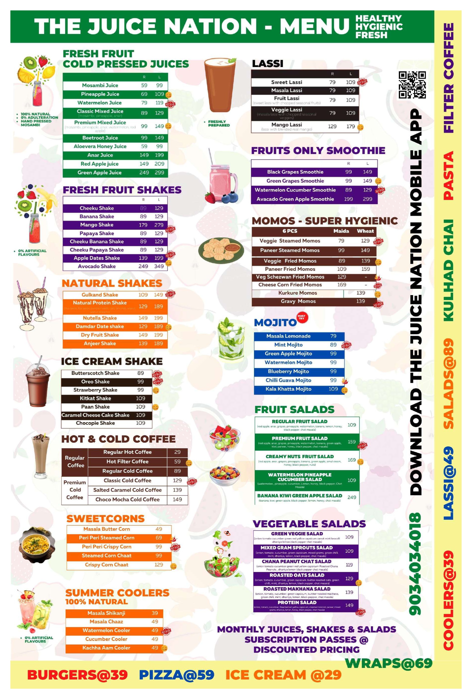 THE JUICE NATION MENU