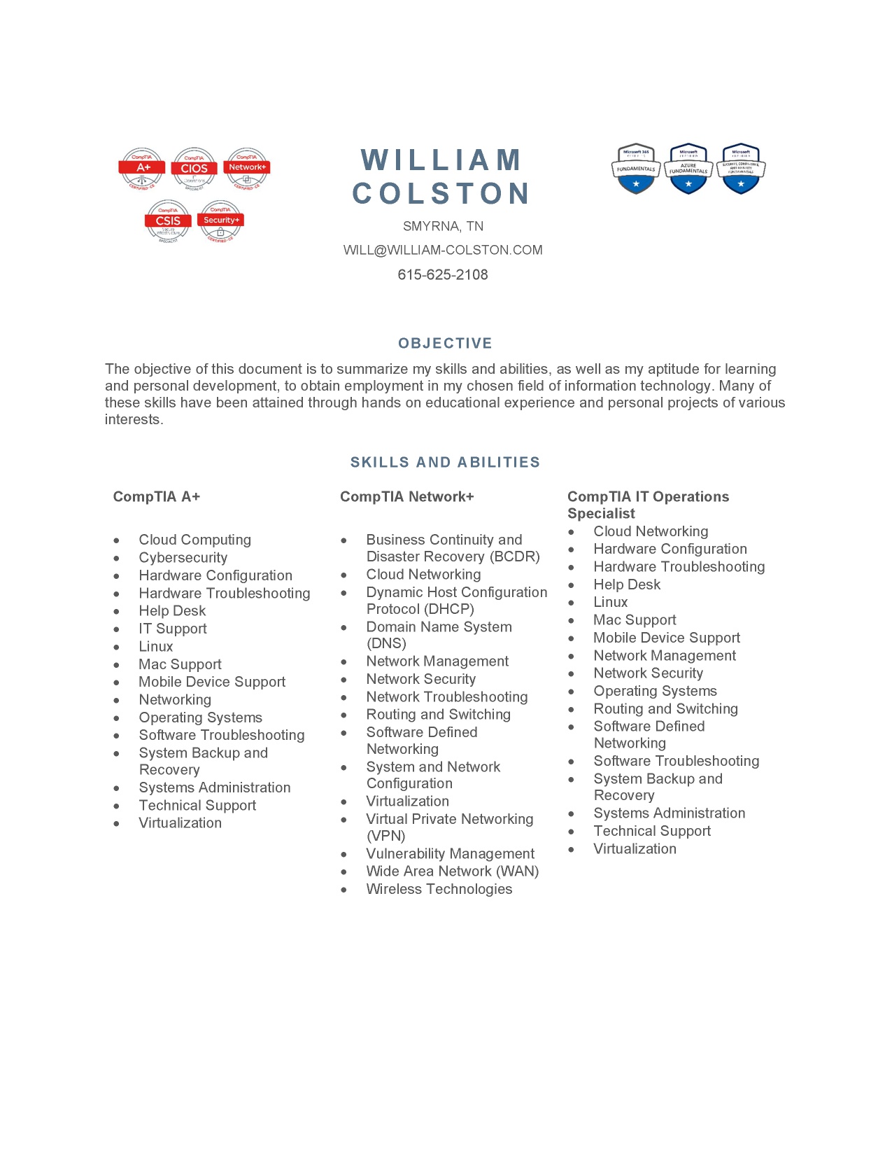 Microsoft Word - Public William Colston Resume 2024